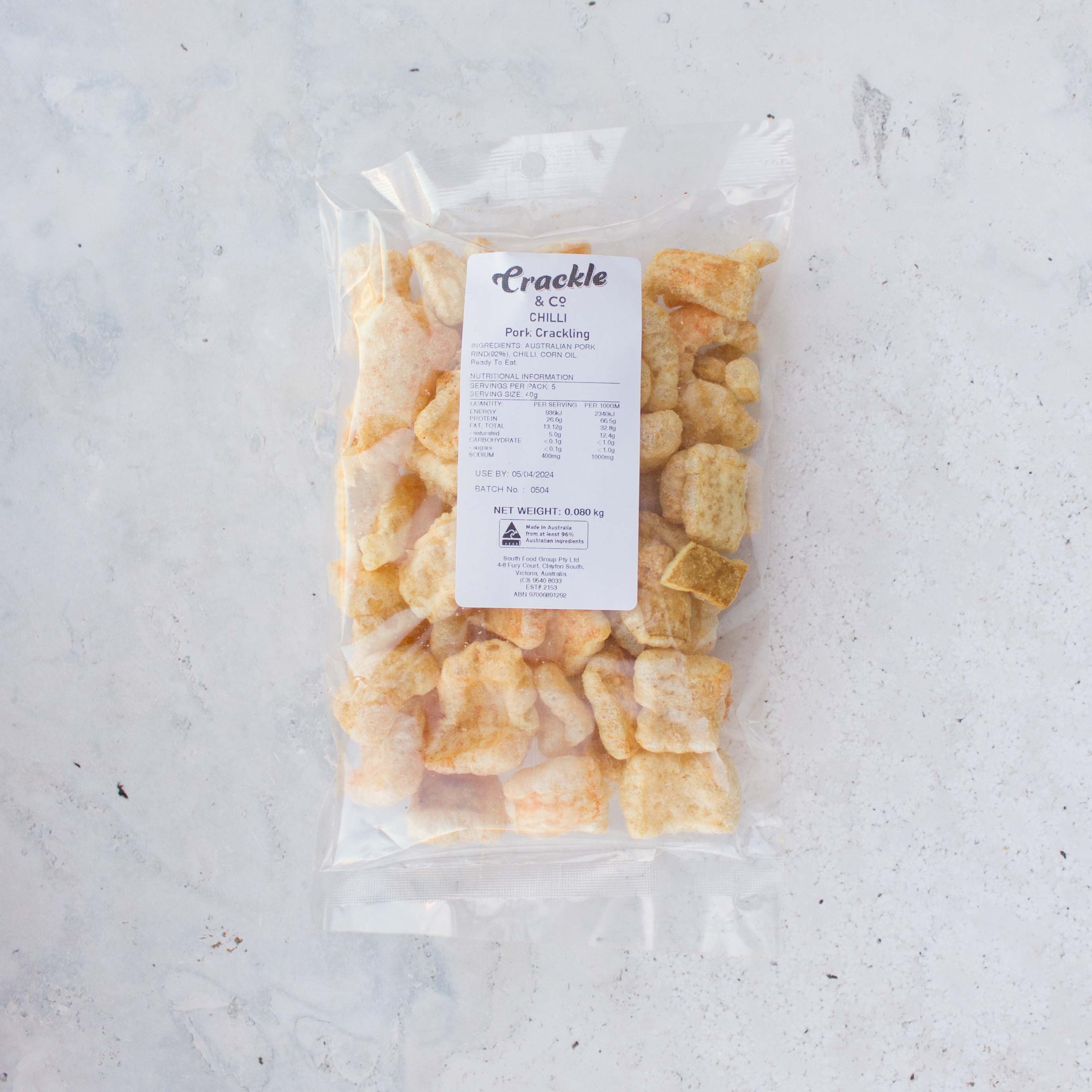 Chilli Pork Crackling 80g – Mercato Casalingo