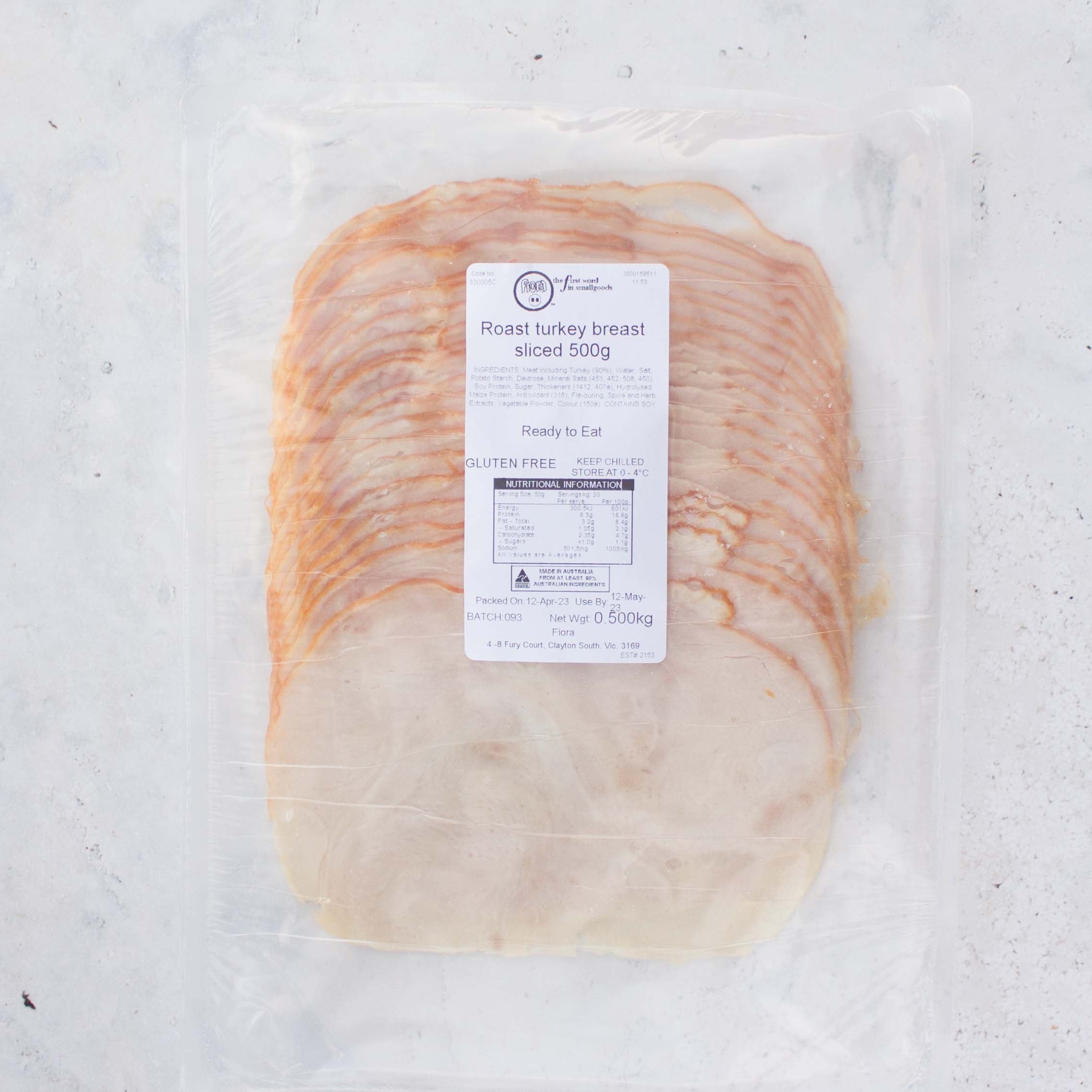 Roast Turkey Breast Sliced 500g – Mercato Casalingo