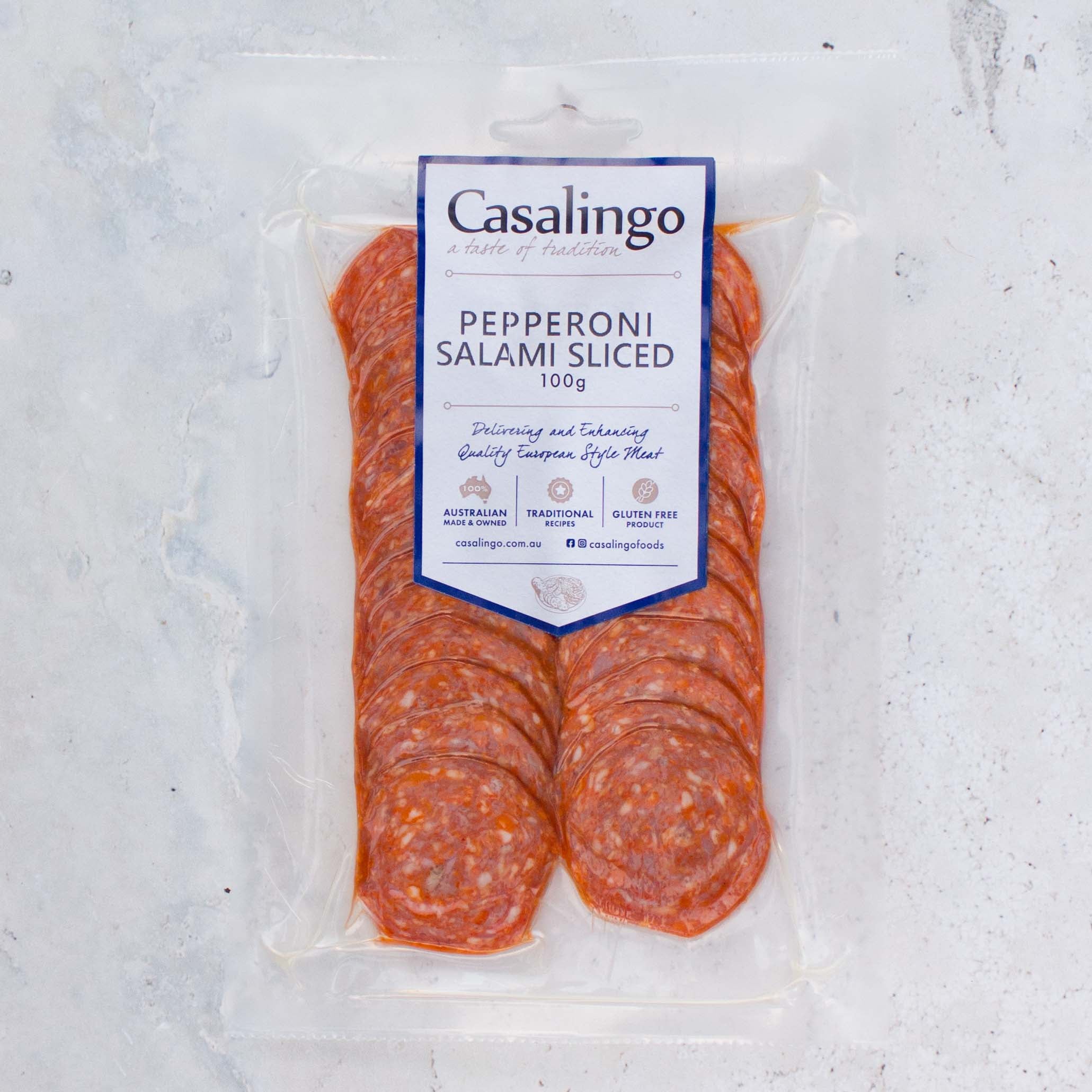 Pepperoni Salami Sliced 100g – Mercato Casalingo